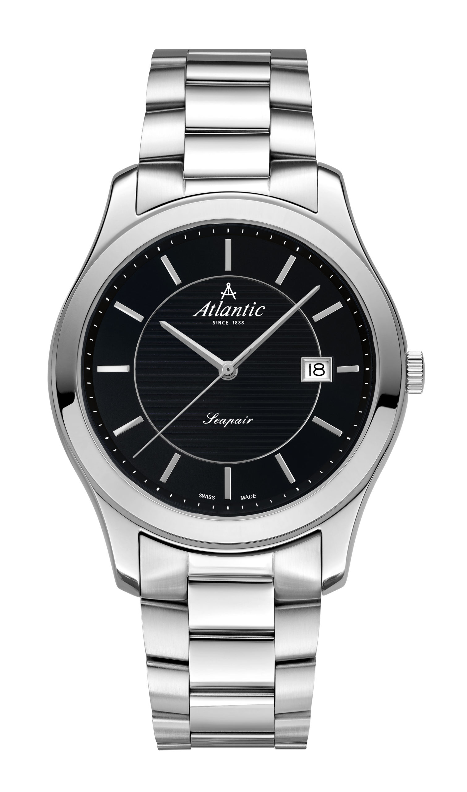 Seapair Gents Quartz | Deep Black Stainless Steel – Atlantic Watches