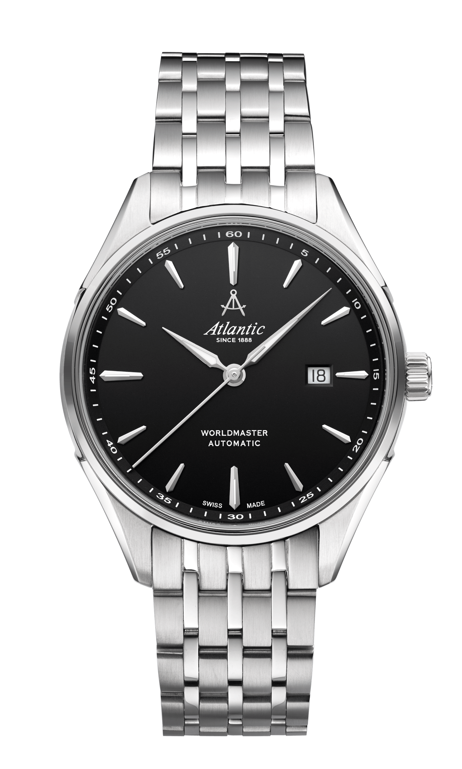 Worldmaster 1888 Automatic Black Dial – Atlantic Watches